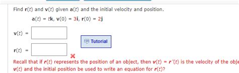 Solved Find R T And V T Given A T And The Initial Chegg Com