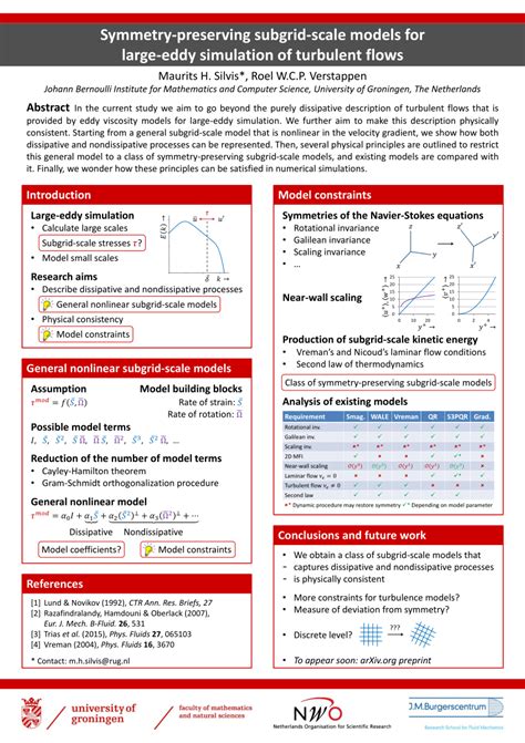 Pdf Symmetry Preserving Subgrid Scale Models For Large Eddy Simulation Of Turbulent Flows