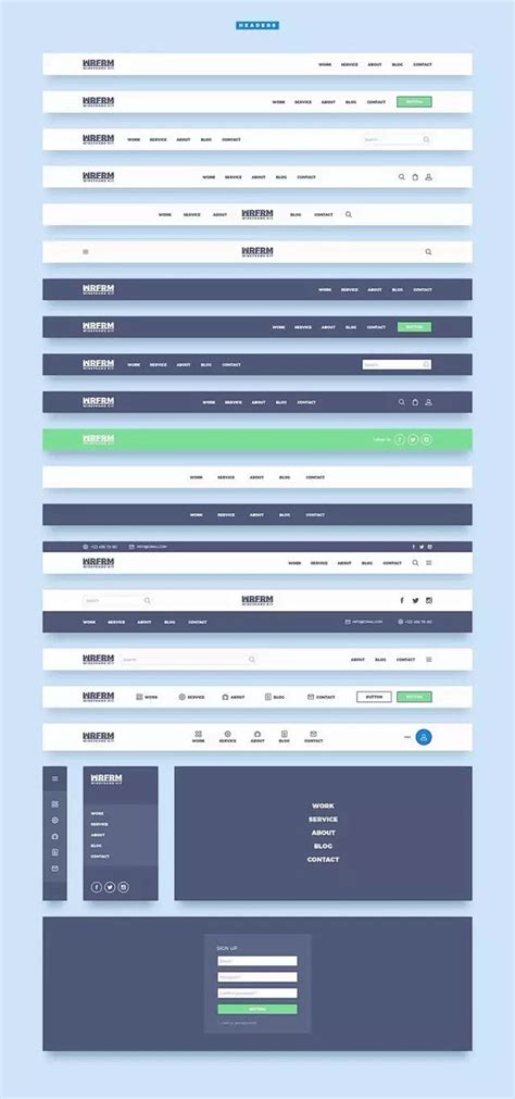 史上最全面的Web导航栏设计底栏设计表单设计模式深入梳理