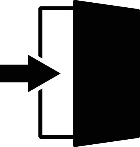 Exit Door Icon Exit Entry In Arrow Icon Emergency Exit Icon Vector 29164192 Vector Art At