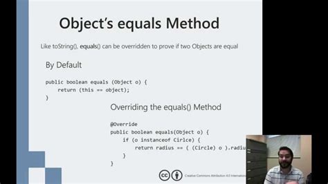 Overriding The Equals Method Youtube