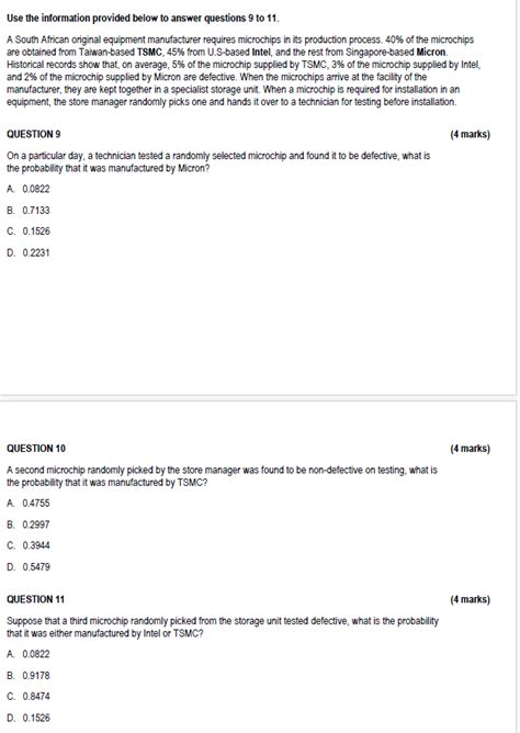 Solved Use The Information Provided Below To Answer