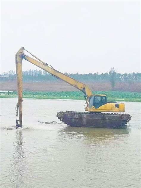 加长臂水路两用挖掘机 菏泽润泽工程机械租赁有限公司