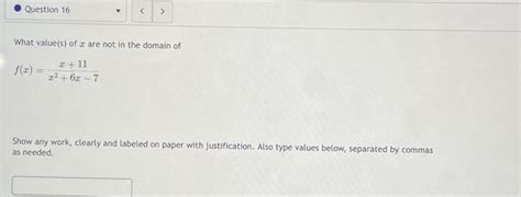 Solved Question What Value S Of X Are Not In The Domain Chegg Com