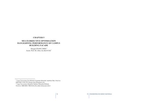 Pdf Multi Objective Optimisation Daylighting Performance Of Campus