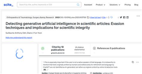 Detecting Generative Artificial Intelligence In Scientific Articles Evasion Techniques And