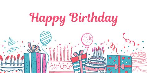 양식에 일치시키는 생일 케이크 선물 상자 풍선 흰색 배경에 손으로 그린 만화 다채로운 벡터 낙서 스케치 일러스트 벡터에 대한 스톡 벡터 아트 및 기타 이미지 Istock