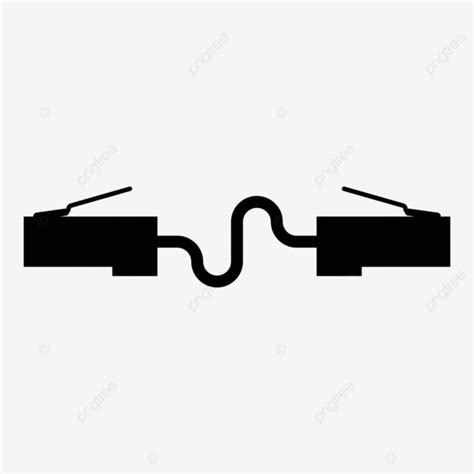 Flat Black Ethernet Cable Icon Illustration Line Ethernet Network Vector Line Ethernet