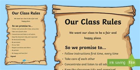Class Rules Poster