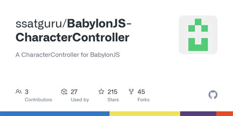 Github Ssatguru Babylonjs Charactercontroller A Charactercontroller For Babylonjs