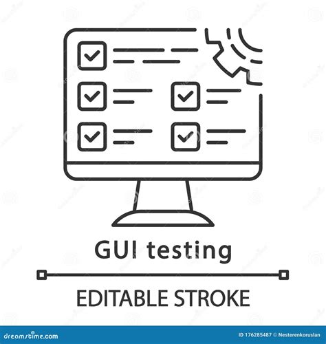 Gui Testing Linear Icon Stock Vector Illustration Of Quality 176285487