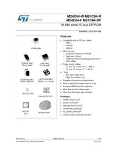 64 Kbit serial I²C bus EEPROM STMicroelectronics 64 kbit serial i 178 c bus eeprom