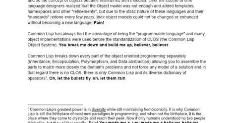 Common Lisp The Tutorial Part 11 Structures And Classes Rlisp