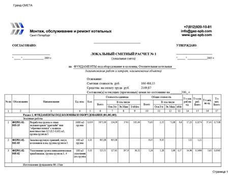 Заказ и составление смет в Санкт Петербурге Gaz
