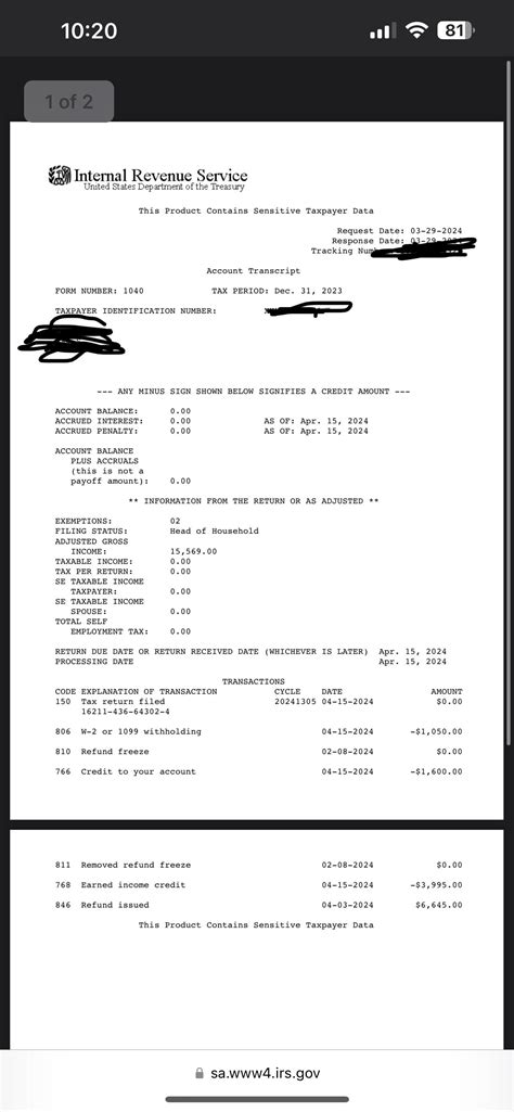 810 Code Cleared 846 After Verification R IRS