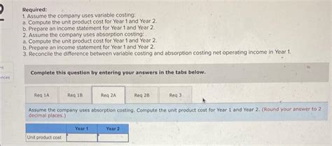 solved exercise 6 9 static variable and absorption costing