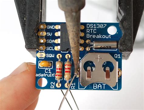 assembly ds1307 real time clock breakout board kit adafruit