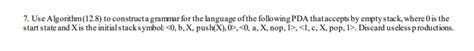 solved 7 use algorithm 12 8 to constructa grammar for the