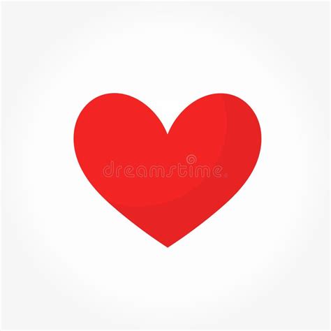Símbolo Romántico De Dibujo Del Amor Rojo Lindo Del Corazón Ilustración