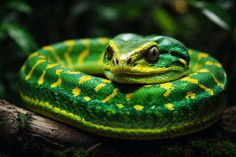 Premium Ai Image Photo Green Tree Python