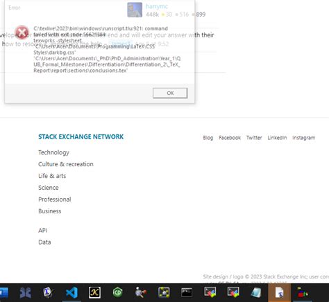 Texlive Modified Windows 10 Registry And Now Get This Error Popup Message Super User