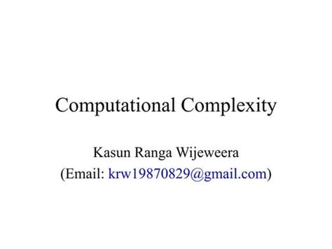Time Complexity Ppt