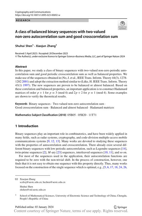 a class of balanced binary sequences with two valued non zero