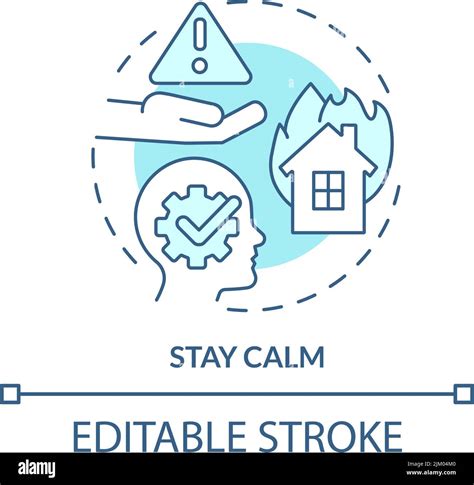 Stay Calm Turquoise Concept Icon Stock Vector Image And Art Alamy
