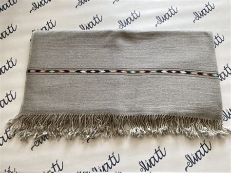 Lot Wool Swati Shawl With Gray Color With Attractive Pattern Swati Shawls