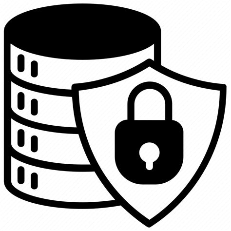 Secure Hosting Service Database Locked Icon Download On Iconfinder
