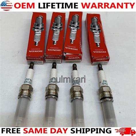 4Pcs OEM Iridium Spark Plugs Fits For Denso 12290-R40-A02 SXU22HCR11S ...