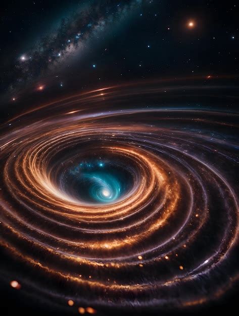 premium ai image an artistic interpretation of a wormhole connecting