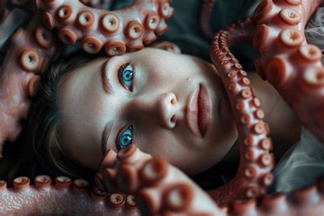 Mysterious Woman With Tentacles Premium Ai Generated Image