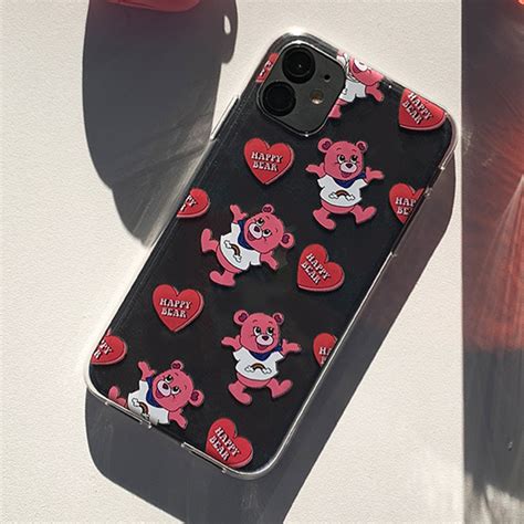 빠른배송 젤리 Hb 조이 하트 패턴 심플 아이폰케이스 카드 풀커버 젤리 투명 실리콘 아이폰 11 12 13 14 미니 15 Xs X Xr Se2 Se3 7 8