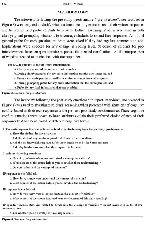 An Example Interview Protocol Form Cognition Psycholo