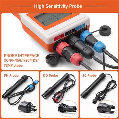 Yago Dissolved Oxygen Meter Yk 100 High Precision Digital Ph Meter 6 In 1 Do Ph Tds Ec Salt Temp