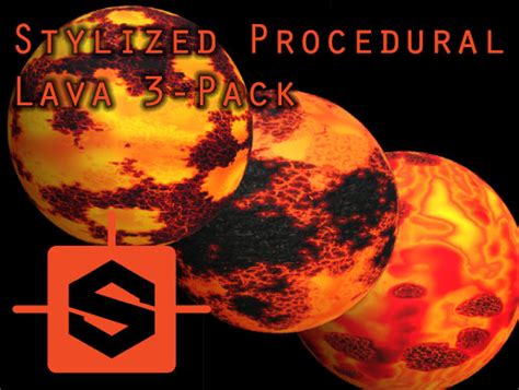 Stylized Procedural Lava 3 Pack Substances Unity Asset Store