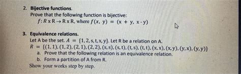 solved 2 bijective functions prove that the following