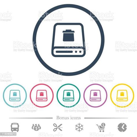 라운드 윤곽선의 하드 디스크 플랫 색상 아이콘에서 삭제 0명에 대한 스톡 벡터 아트 및 기타 이미지 0명 가방 가위 Istock
