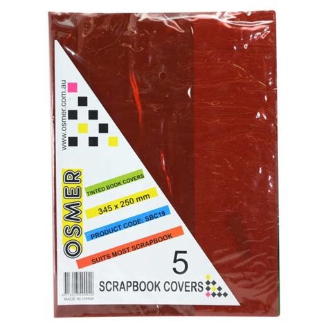 Osmer Scrapbook Cover Solid Assorted Pack 20 Mega Office Supplies