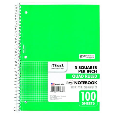 Subject Graph Ruled Notebook