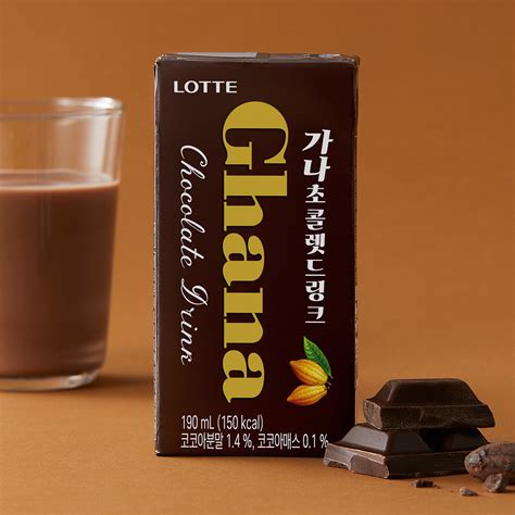 롯데웰푸드 푸드몰 해피 가나 초콜렛드링크 190ml 24입