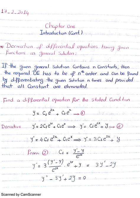 Solution Differential Equations Intro 02 Studypool