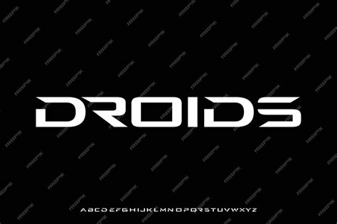 Premium Vector Modern Futuristic Typeface Display Font Vector For