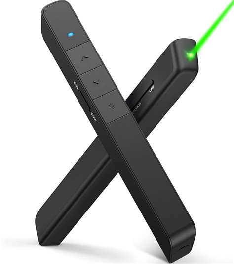 Dinofire Presentation Clicker Green Light Pointer Usb Rechargeable Wireless Presenter