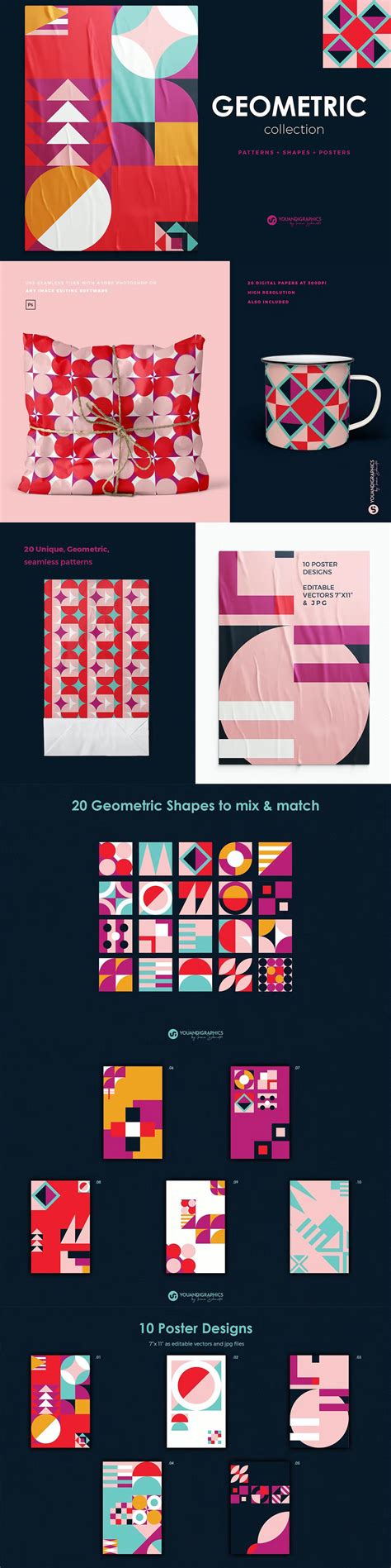 Geometric Patterns Shapes Posters On Behance