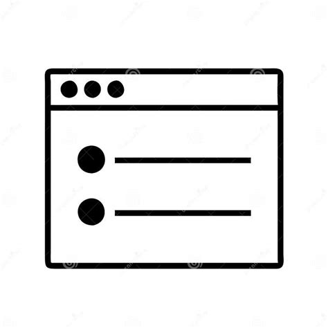 Vector Minimalist Web Browser Interface For User Interface Design Stock Illustration