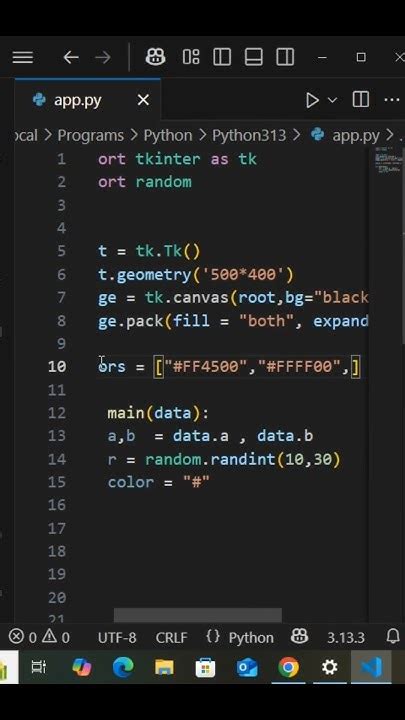 Python Library Tkinter Cursor Drawing Shorts Coding Python3 Pythonlearning