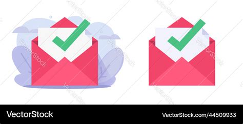 Check Verify And Valid Email Message Icon Vector Image