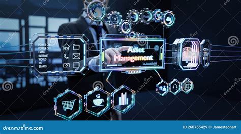 Asset Management Concept With Smart Analysis Ui Stock Illustration Illustration Of Invest